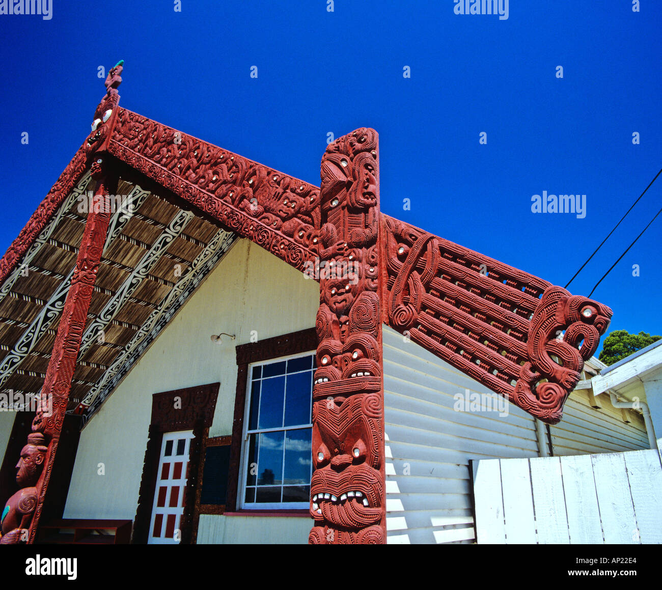 Maori House Rotorua North Island New Zealand Stock Photo - Alamy