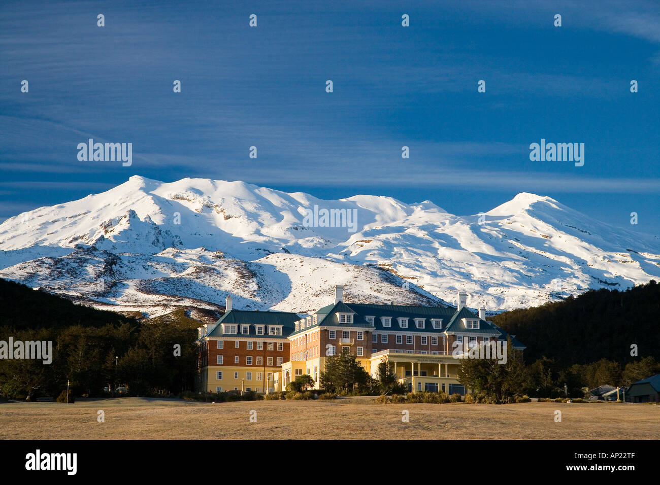 Grand Chateau and Mt Ruapehu Central Plateau North Island New Zealand ...