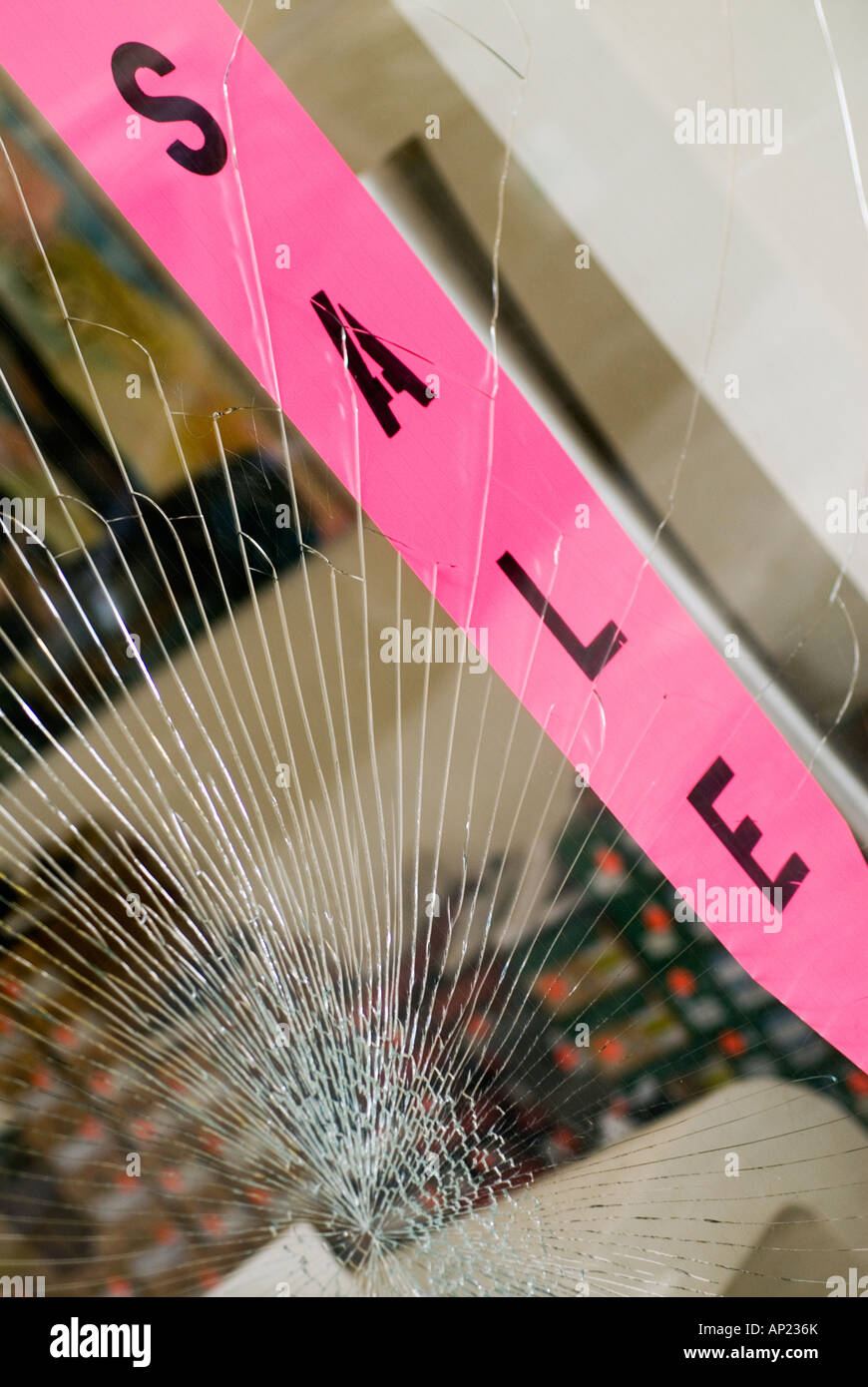 Broken shop window in the center of Zurich, Switzerland Stock Photo - Alamy