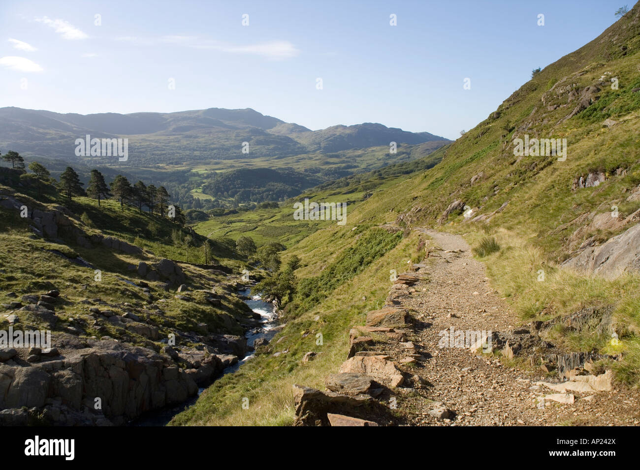 The Watkin Path up Mount Snowdon from just above Nant Gwynant ...