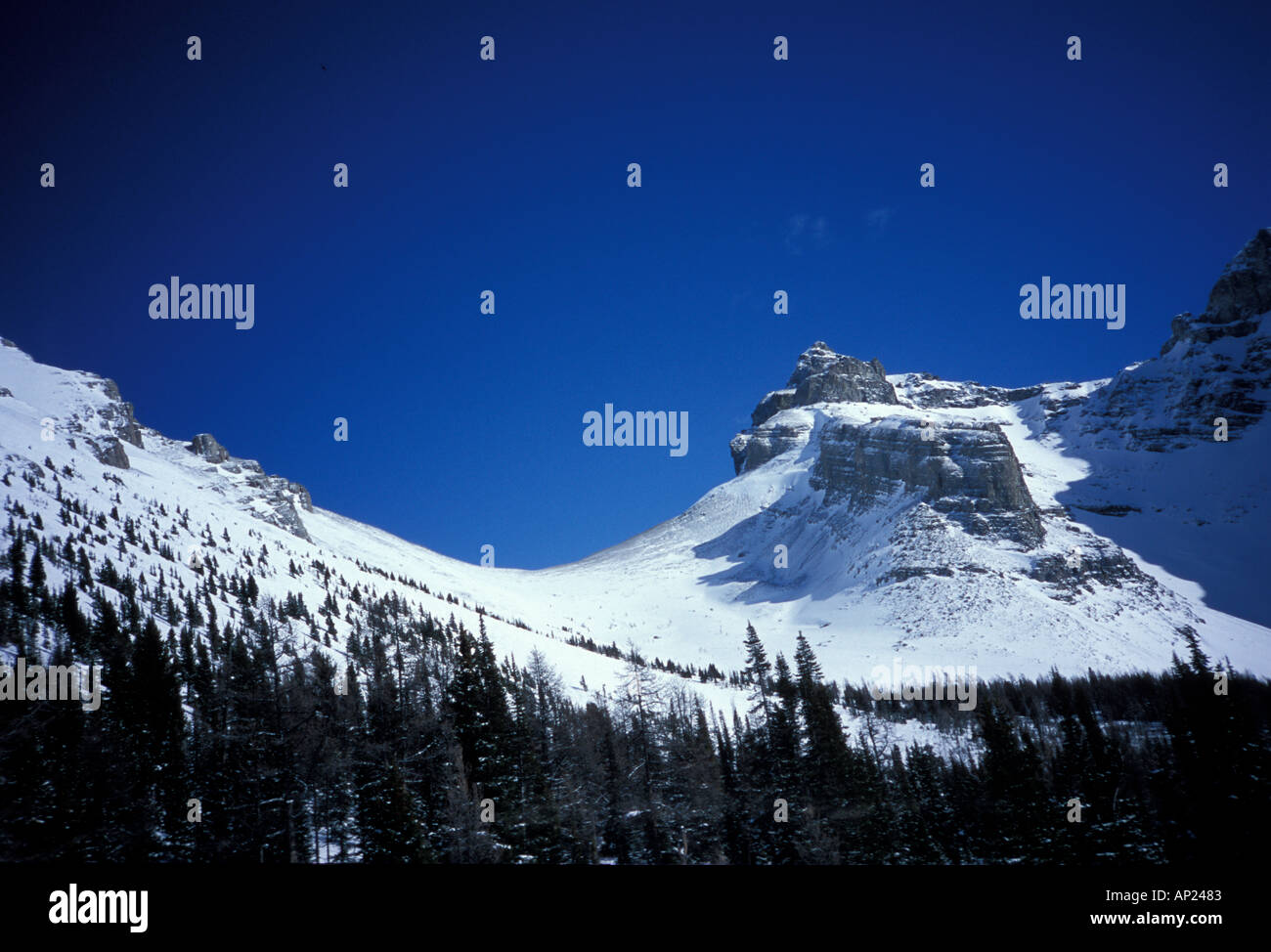Eagle's Nest peak in the Canadian Rockies in Banff National Park ...