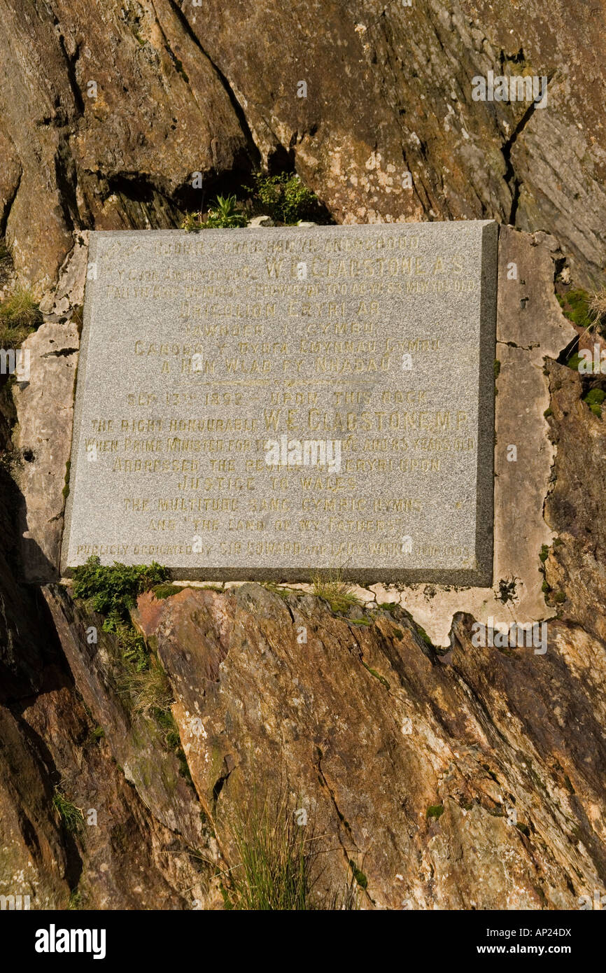 Gladstone Rock from the Watkin Path from above the waterfalls up Mount ...