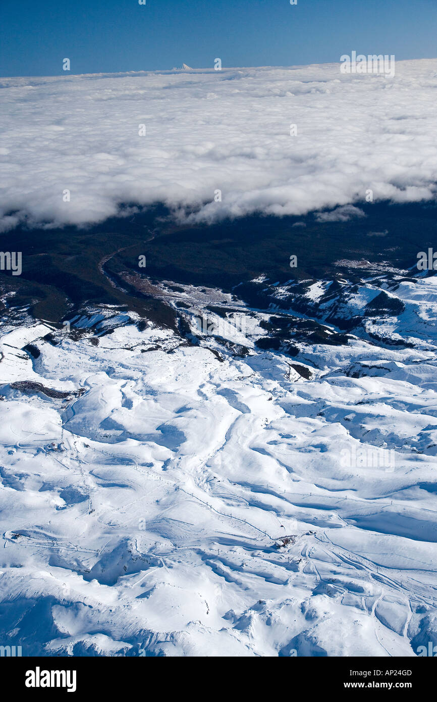 Turoa Skifield Mt Ruapehu Tongariro National Park Central Plateau North ...