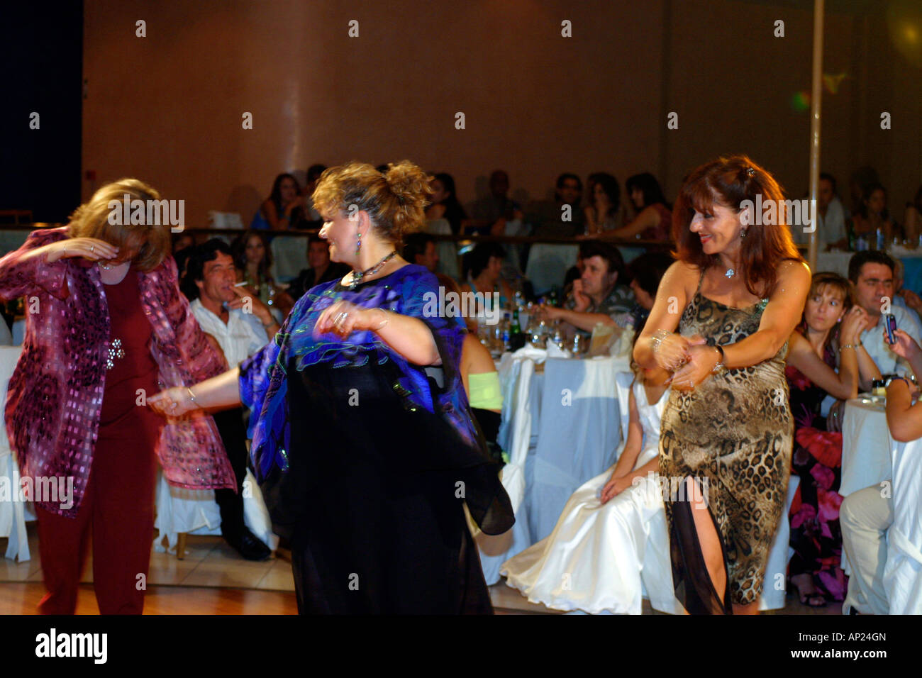 greece a women dancing at a traditional greek wedding celebration Stock ...