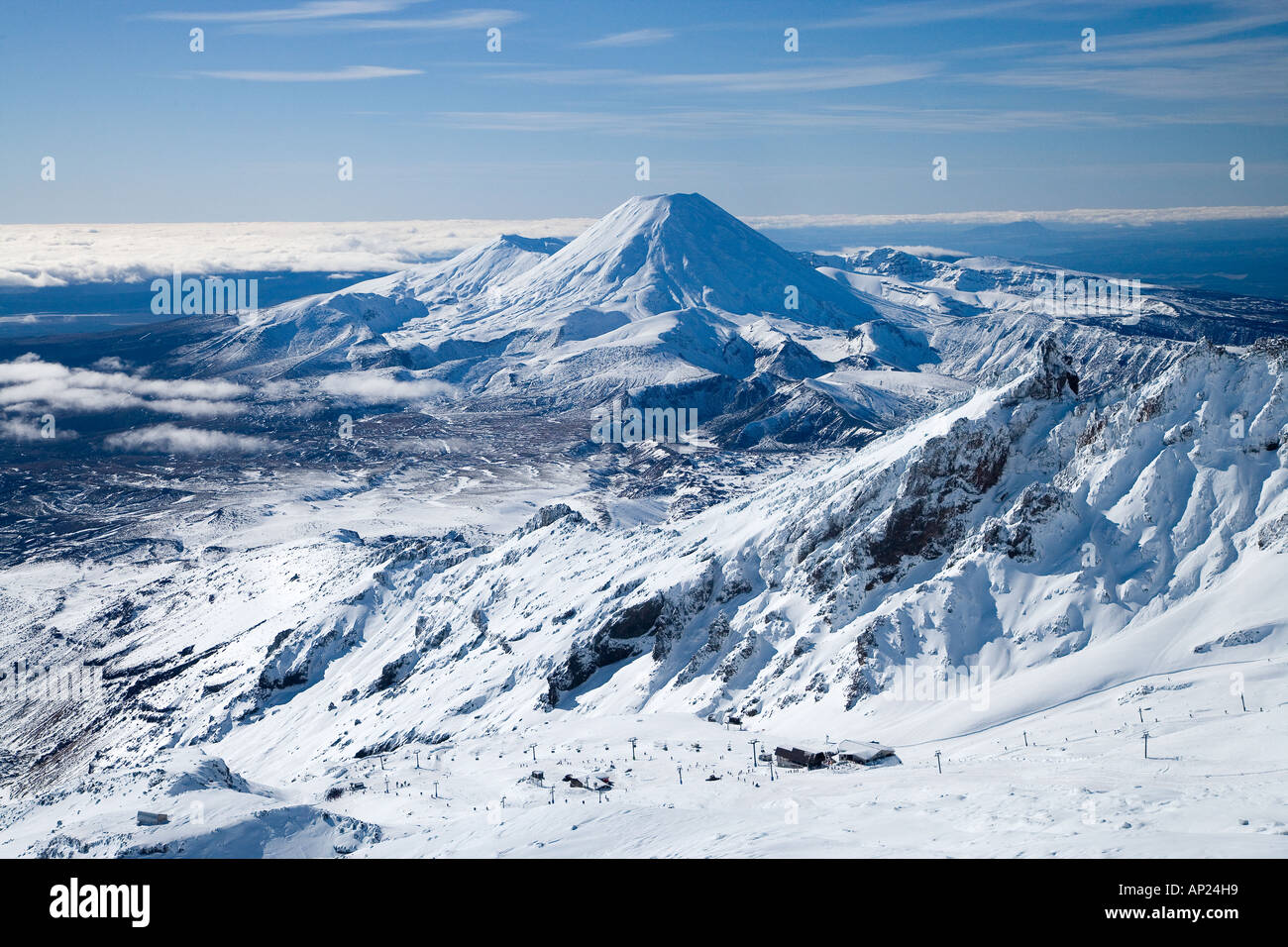 Whakapapa Skifield Mt Ruapehu and Mt Ngauruhoe distance Tongariro ... Whakapapa Skifield Mt Ruapehu and Mt Ngauruhoe distance Tongariro ...