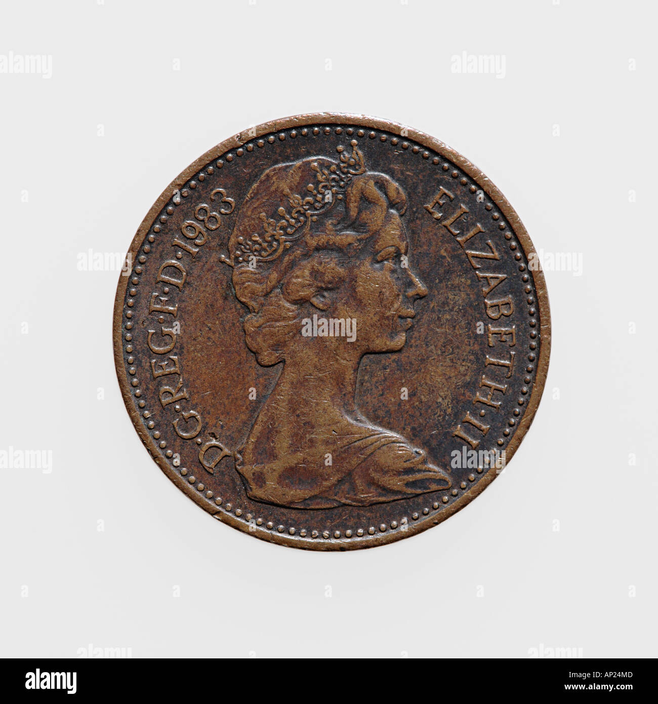 Front back one penny coin hi-res stock photography and images - Alamy