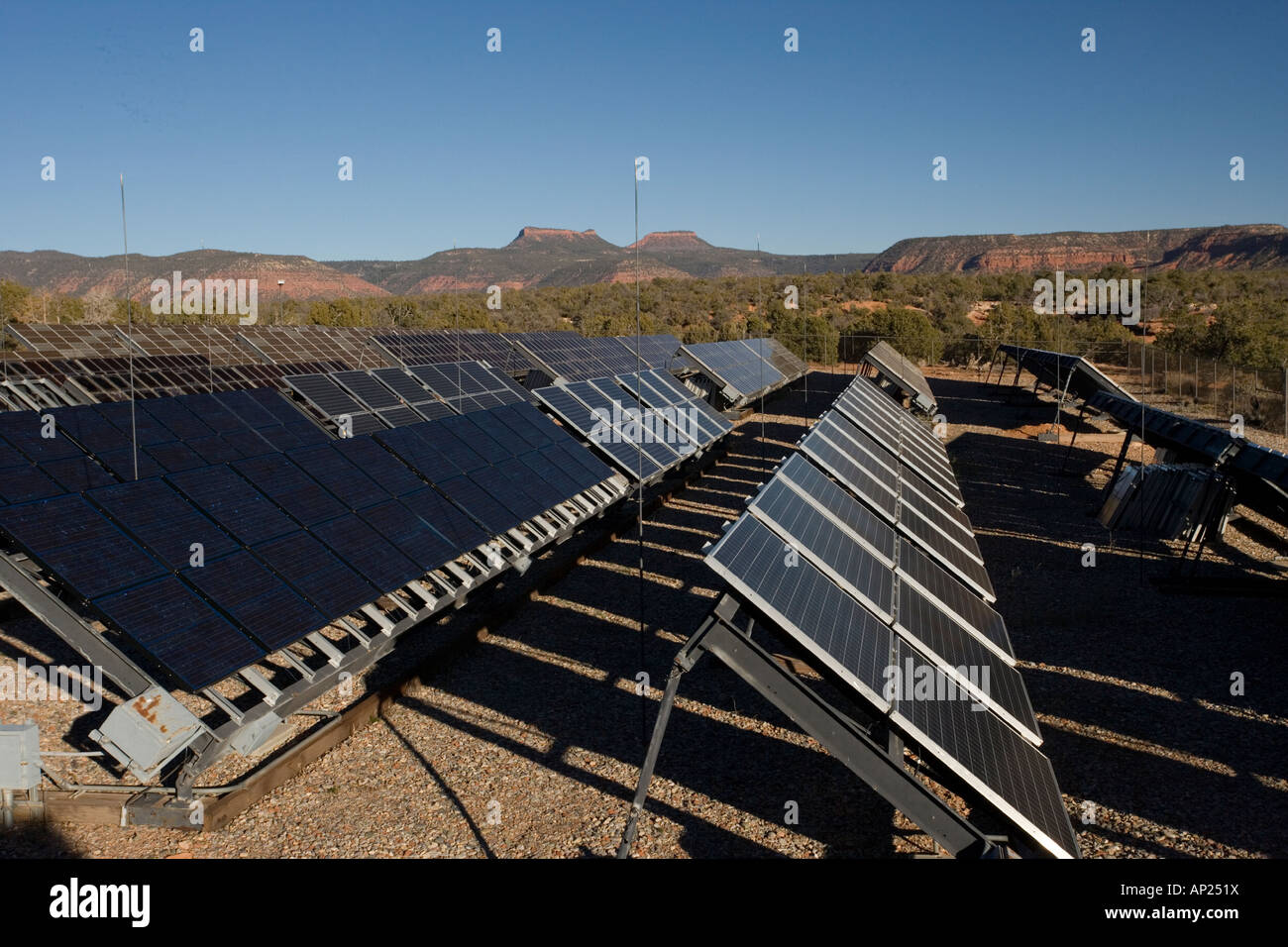 Solar panel array in Natural Bridges National Monument Utah Was the ...