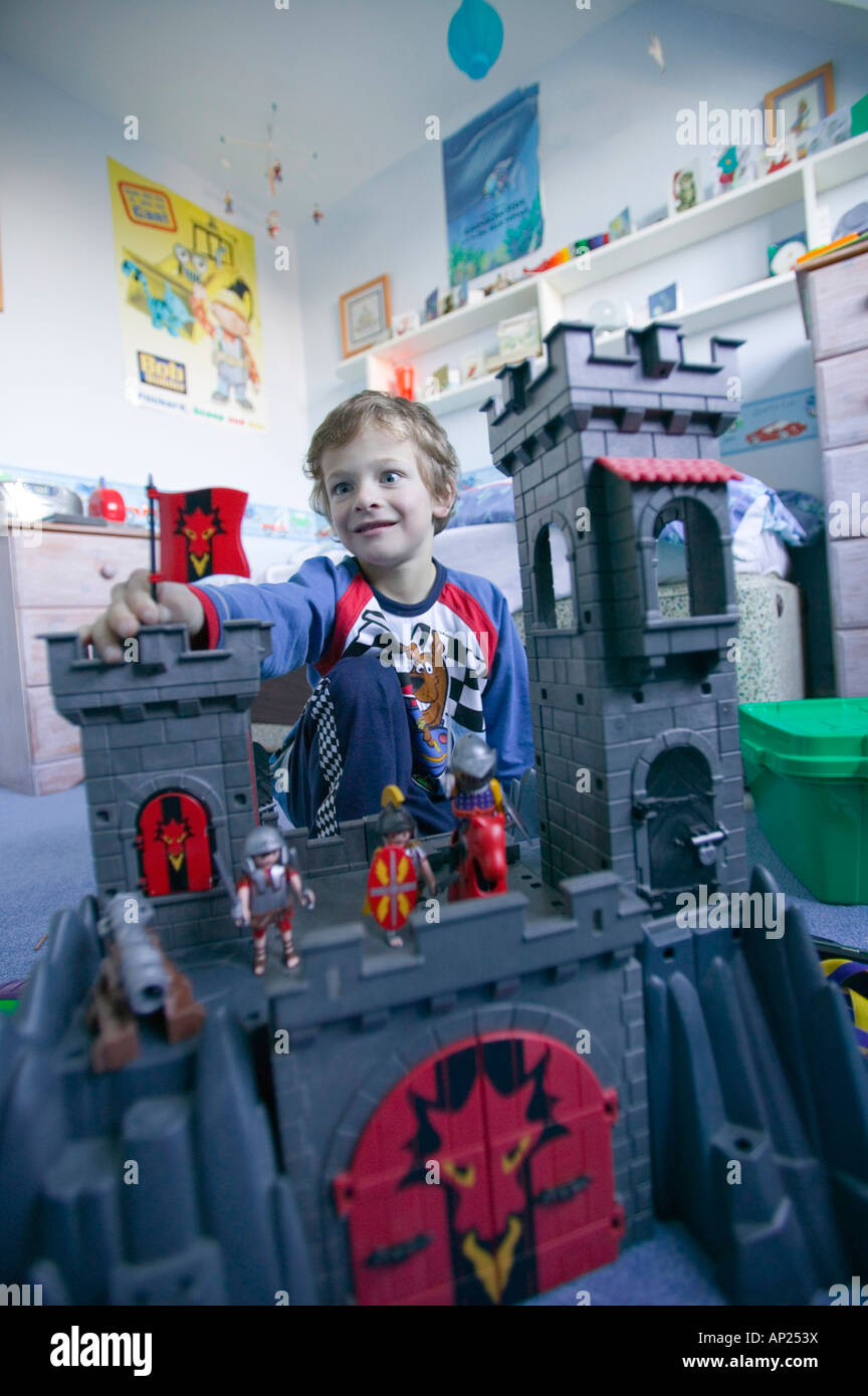 A boy childs bedroom with a toy castle Stock Photo - Alamy
