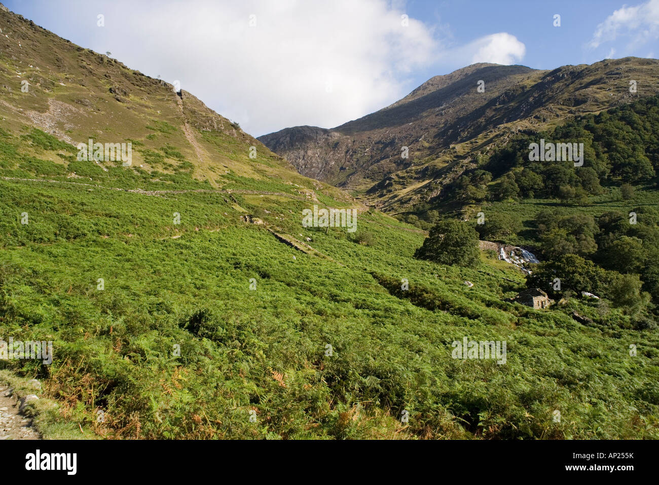 The Watkin Path up Mount Snowdon from just above Nant Gwynant ...