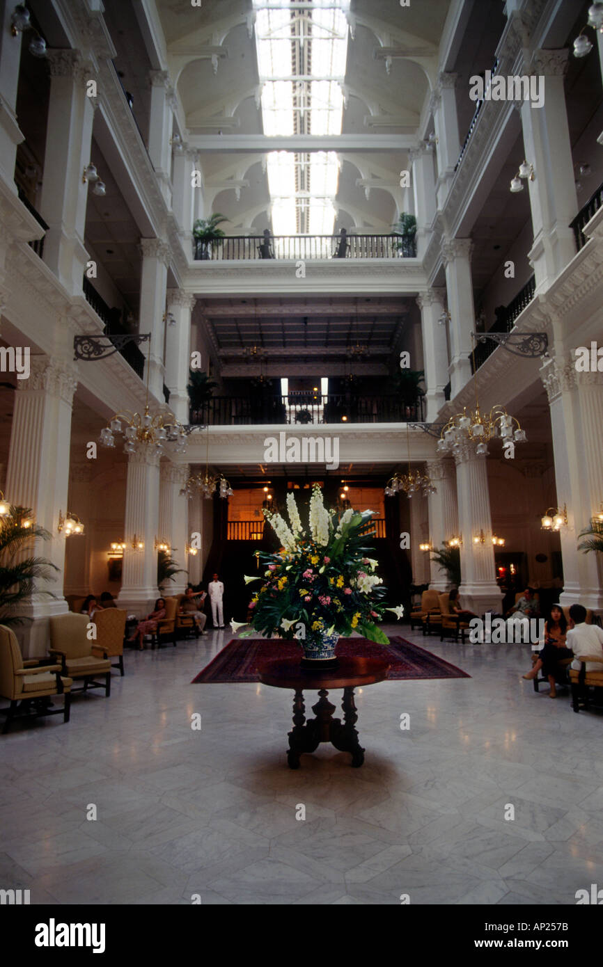 June 1996 Singapore Raffles Hotel The Lobby Photo Simon Grosset Stock ...