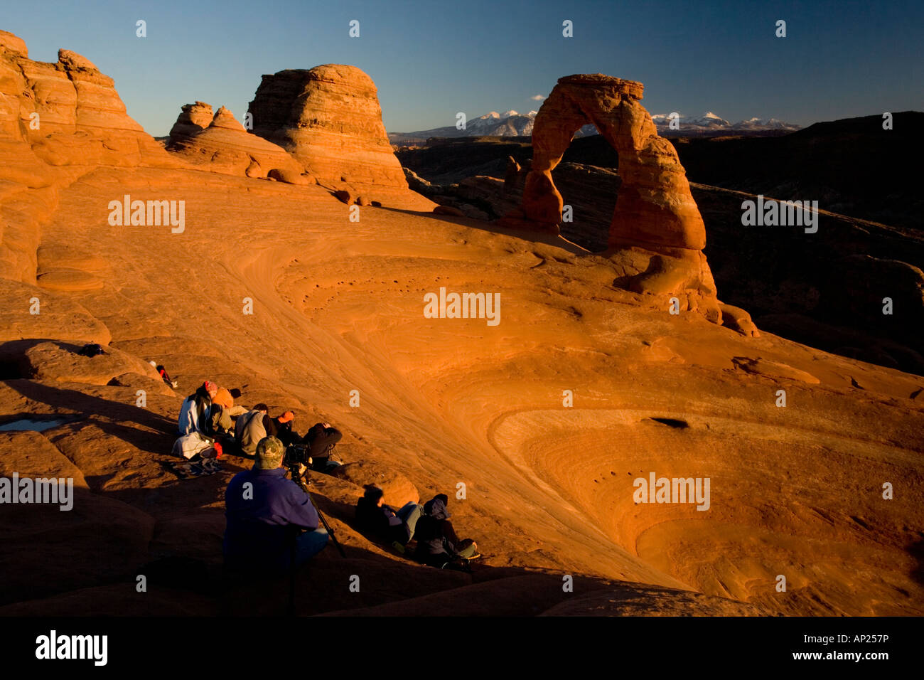 Delicate Arch probably the best known natural arch in the USA Evening ...