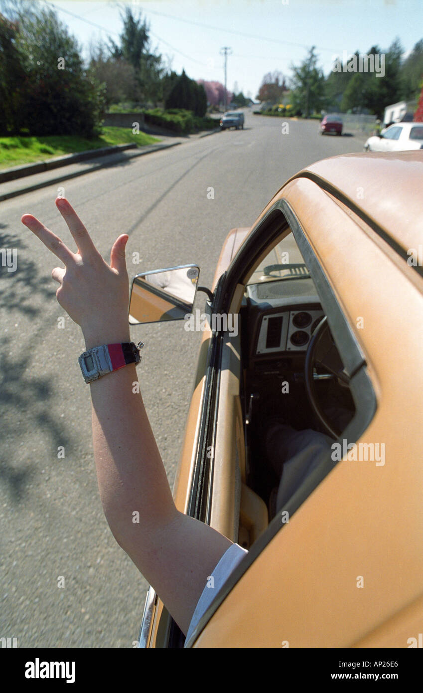 People waving car hi-res stock photography and images - Alamy
