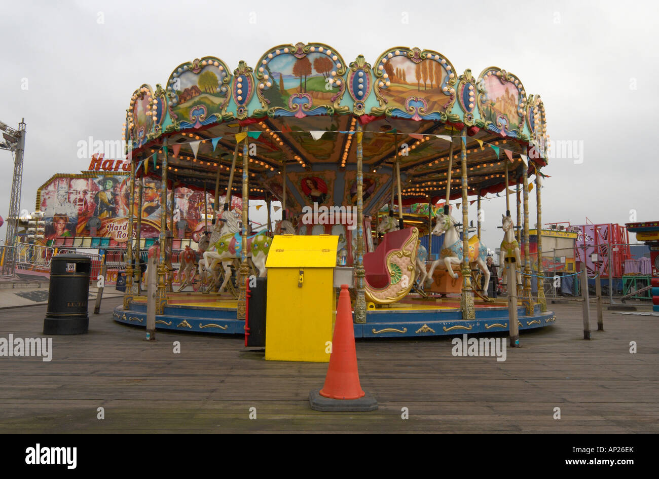 A merry-go-round on central pier Stock Photo - Alamy