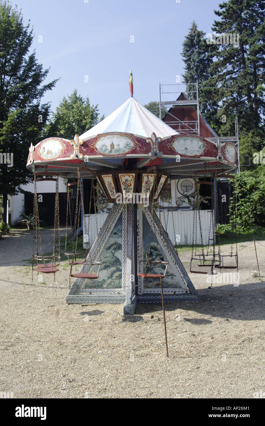 Victorian fairground carousel at the Old Town Museum Den Gamle By ...