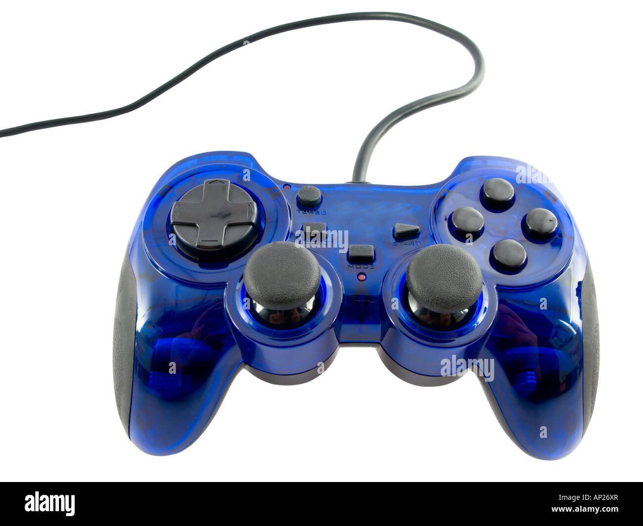 blue video game controller detail for console Stock Photo - Alamy
