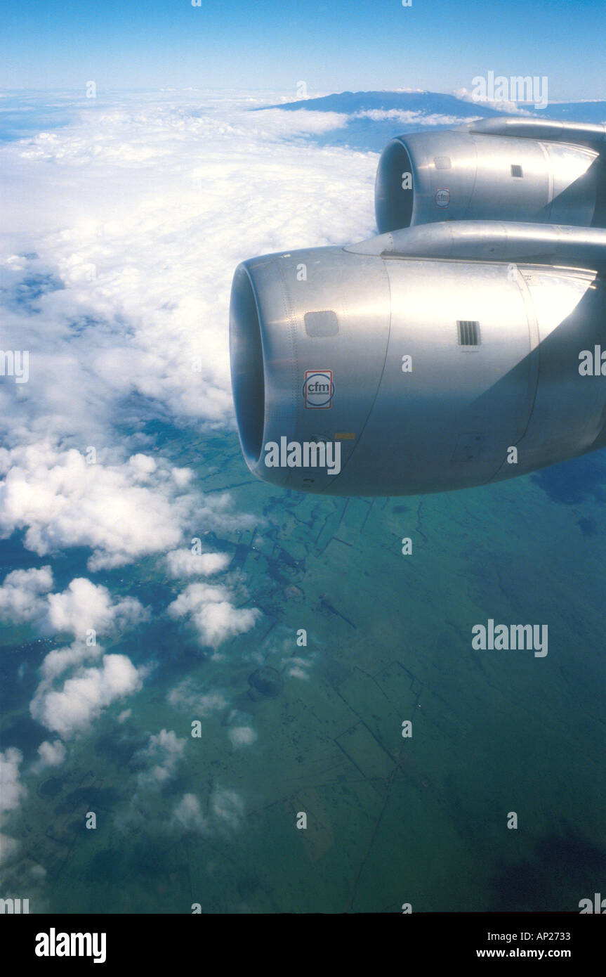 Passenger view of jet engines and clouds Stock Photo - Alamy