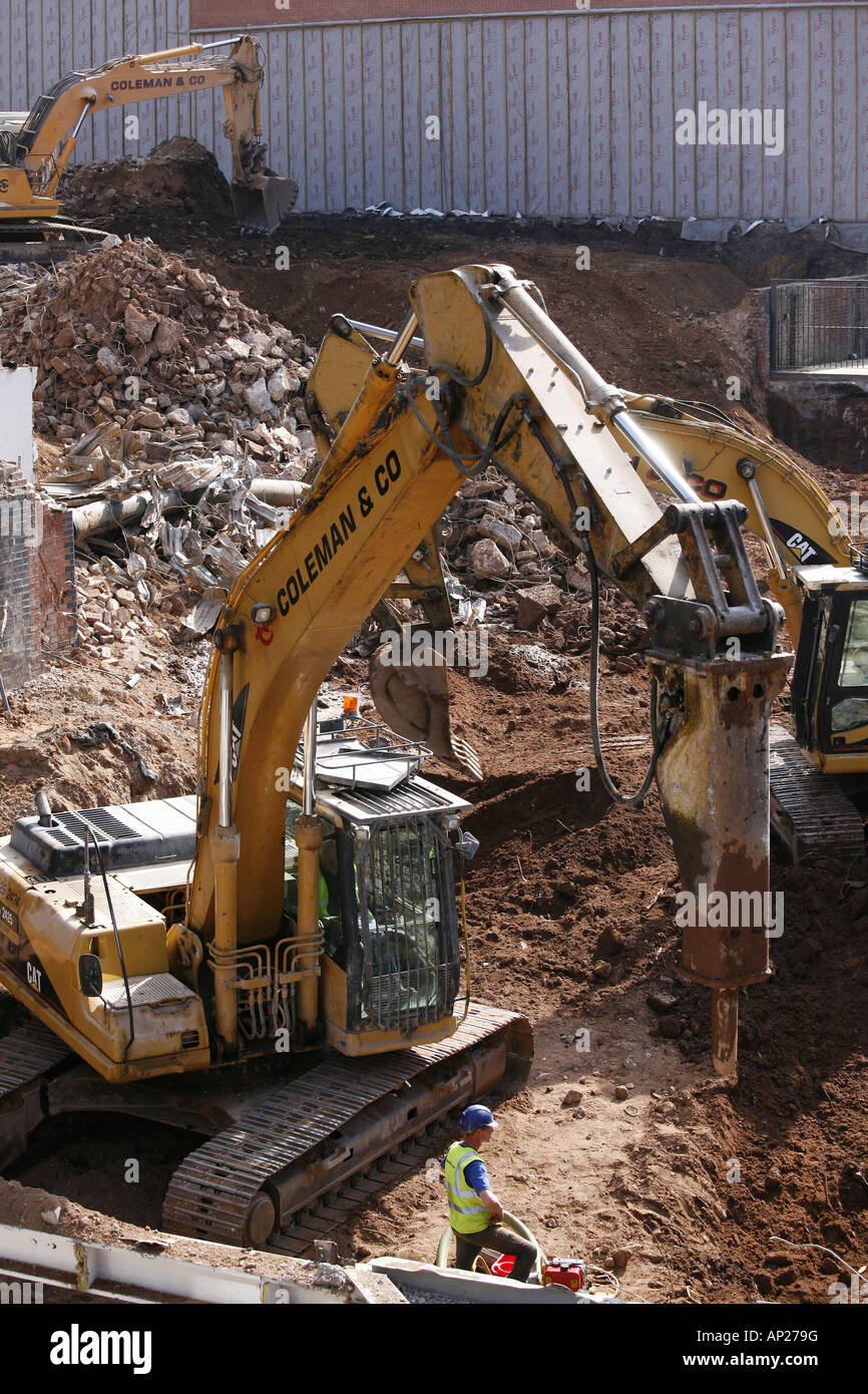 Construction work taking place on building site Stock Photo - Alamy
