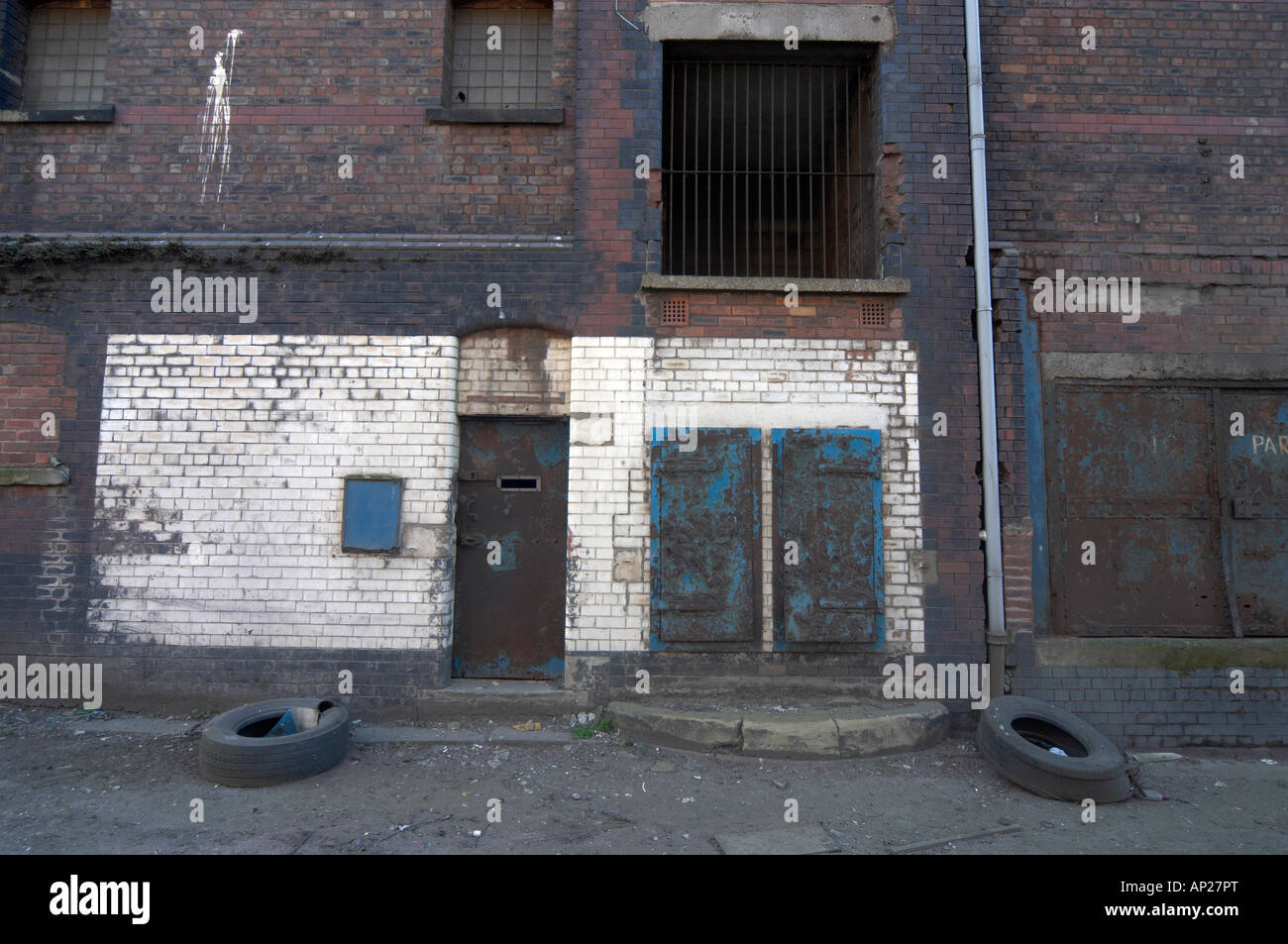 A run down building at Liverpool Old Docks, Merseyside, European ...