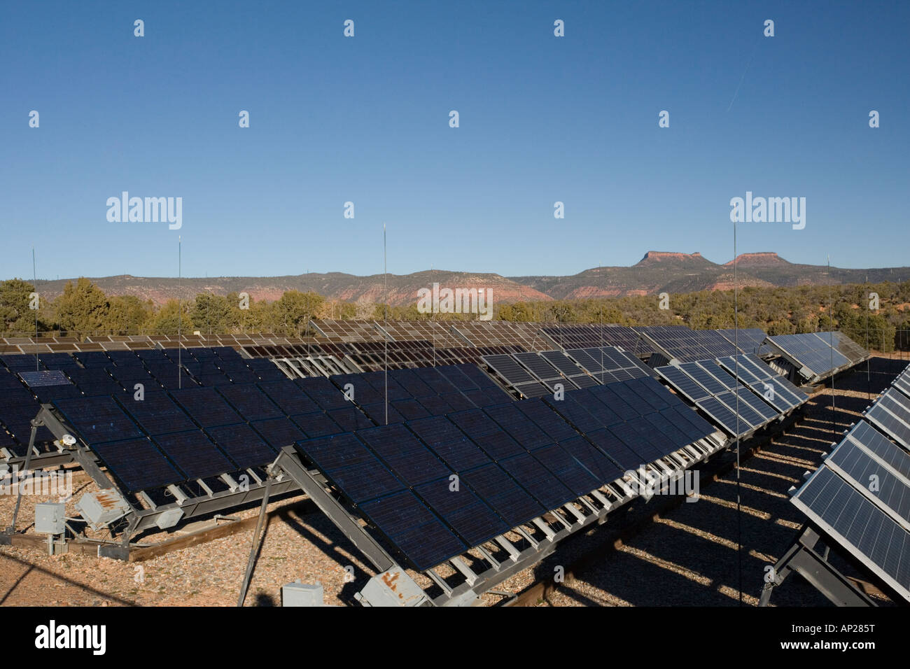 Solar panel array in Natural Bridges National Monument Utah Was the ...