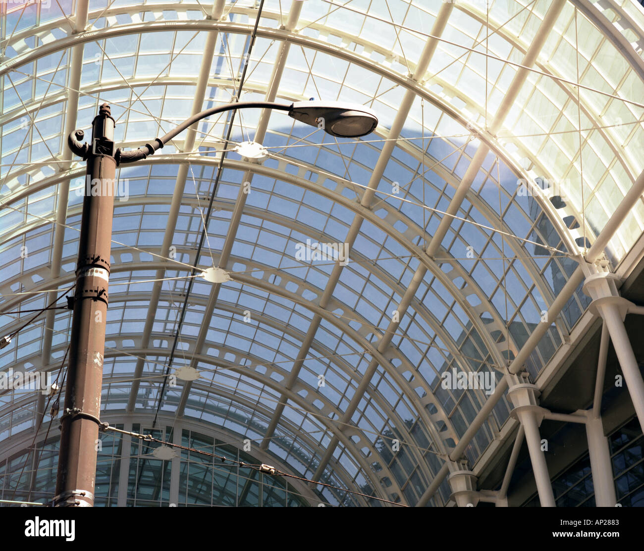Glass archway at Seattle Convention Center Stock Photo - Alamy