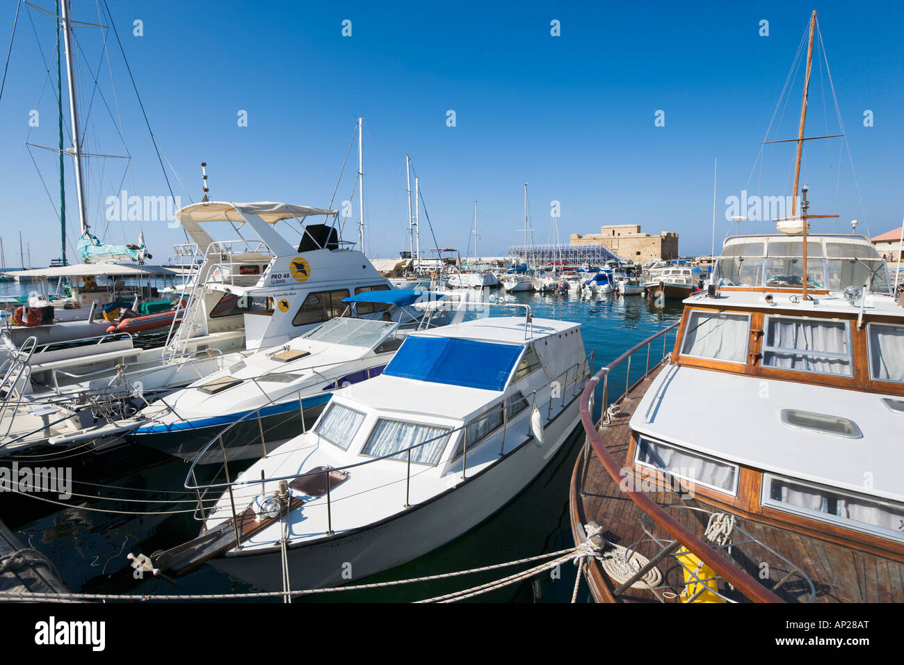 Harbour and Castle, Paphos, West Coast, Cyprus Stock Photo - Alamy