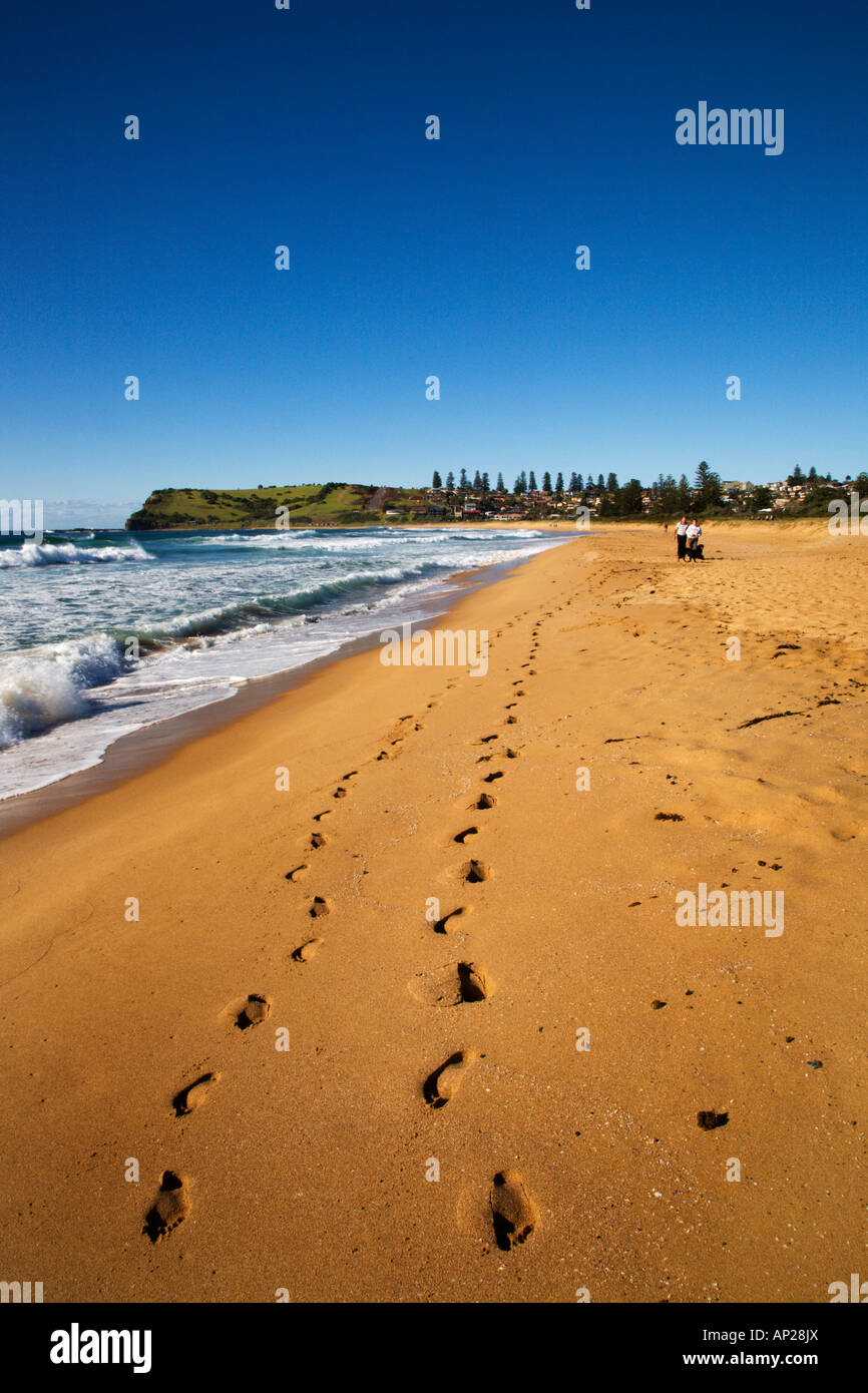 Footprints on Werri Beach Gerringong New South Wales Australia Stock ...