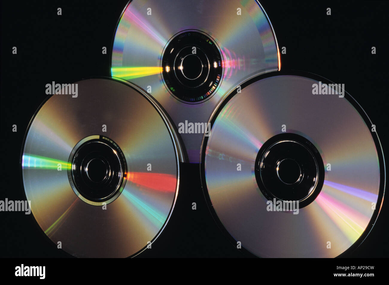 Three DVD discs Stock Photo - Alamy