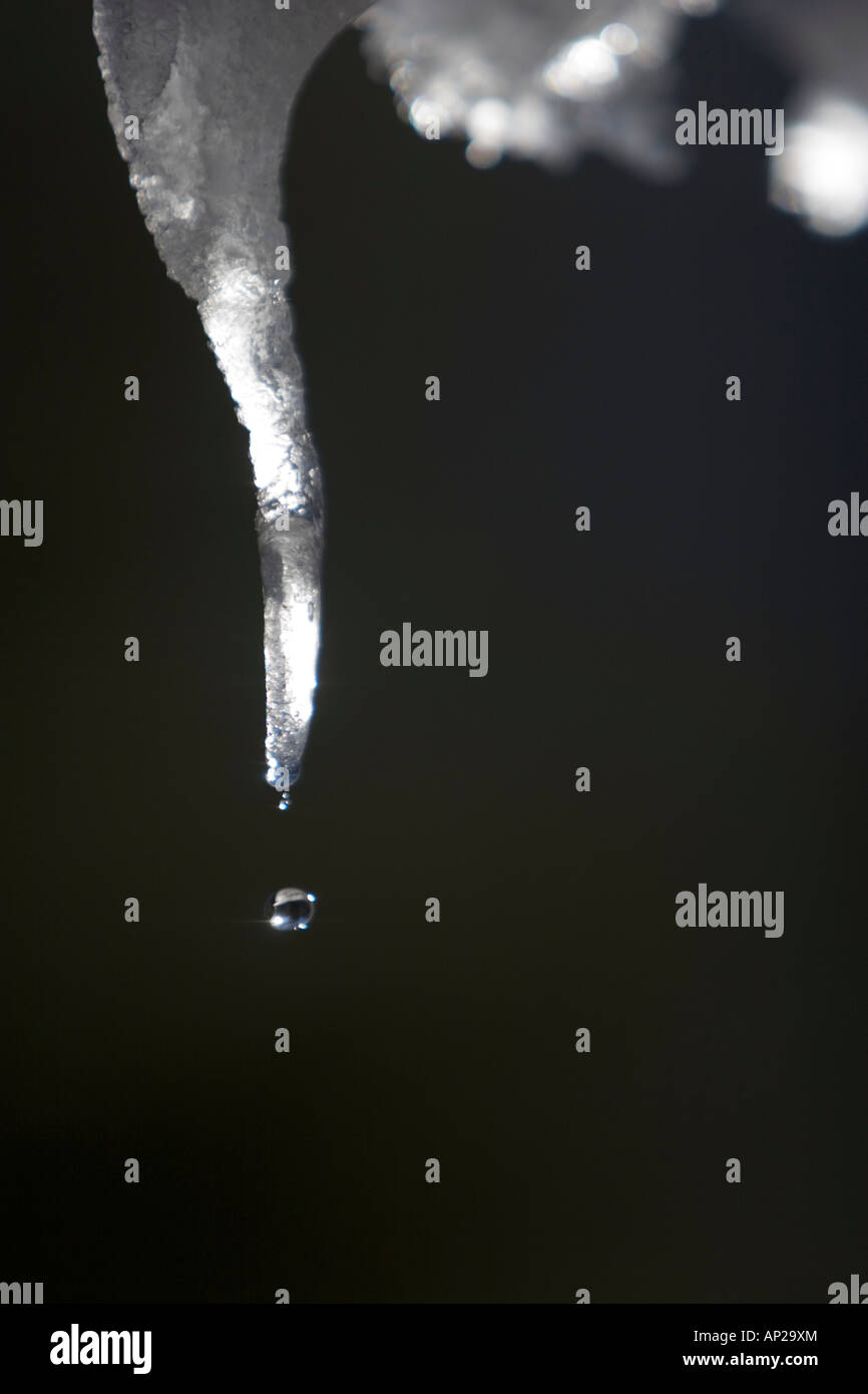 Ice formed by the freezing of dripping water hi-res stock photography ...