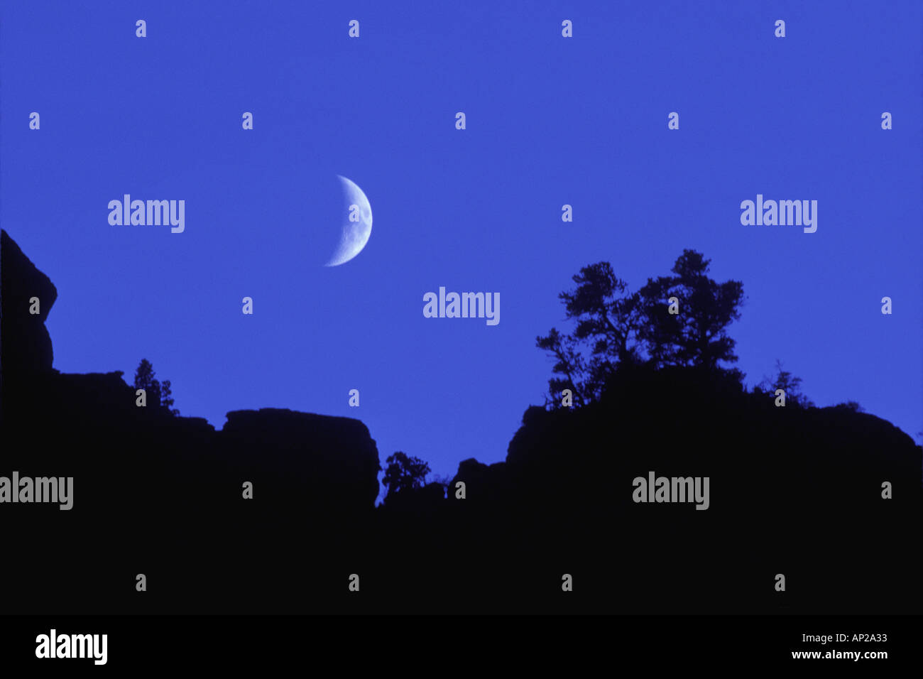 Quarter moon hi-res stock photography and images - Alamy
