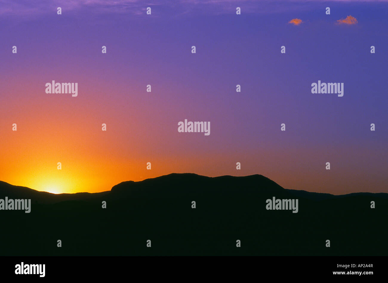 Sunset Sleeping Giant mountain Steamboat Springs Colorado USA Stock ...