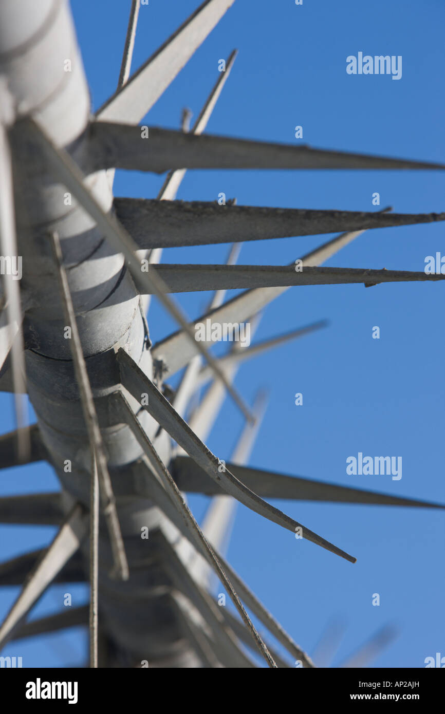 Security fence with sharp spikes Stock Photo - Alamy