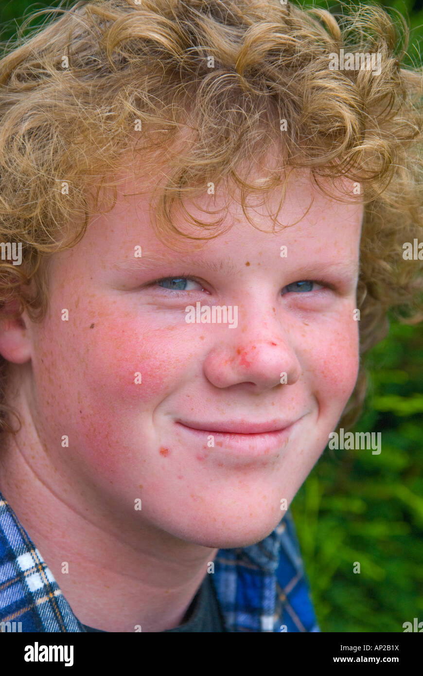 A portrait of teenaged Australian boy of high school age looking to ...