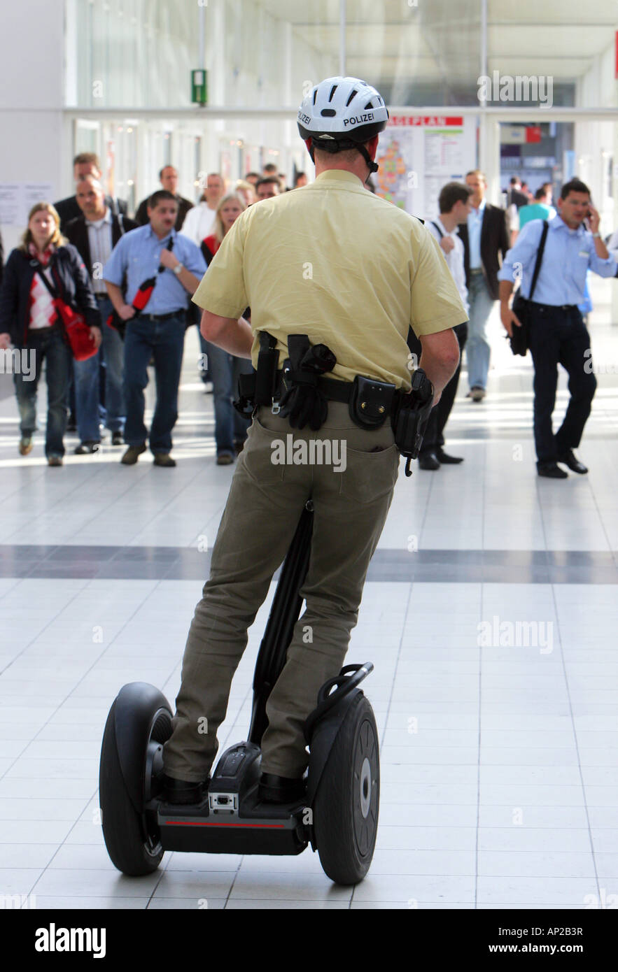 Frankfurt, Germany - German police on a Segway personel transporter ...