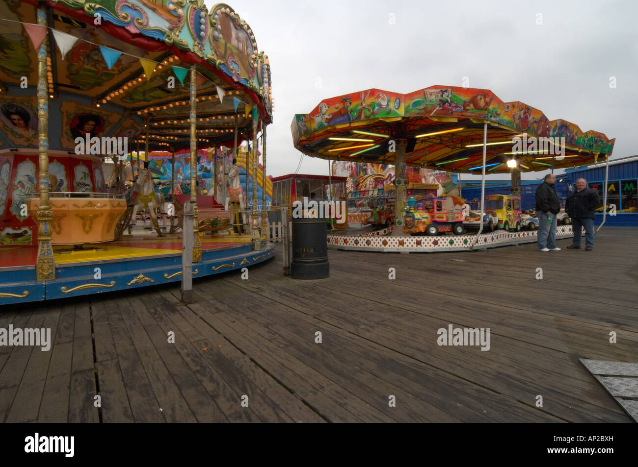 A merry-go-round on central pier Stock Photo - Alamy