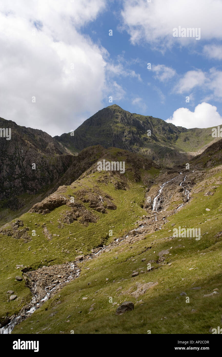 Snowdon from the Miners Track path, Snowdonia, Gwynedd, North Wales ...