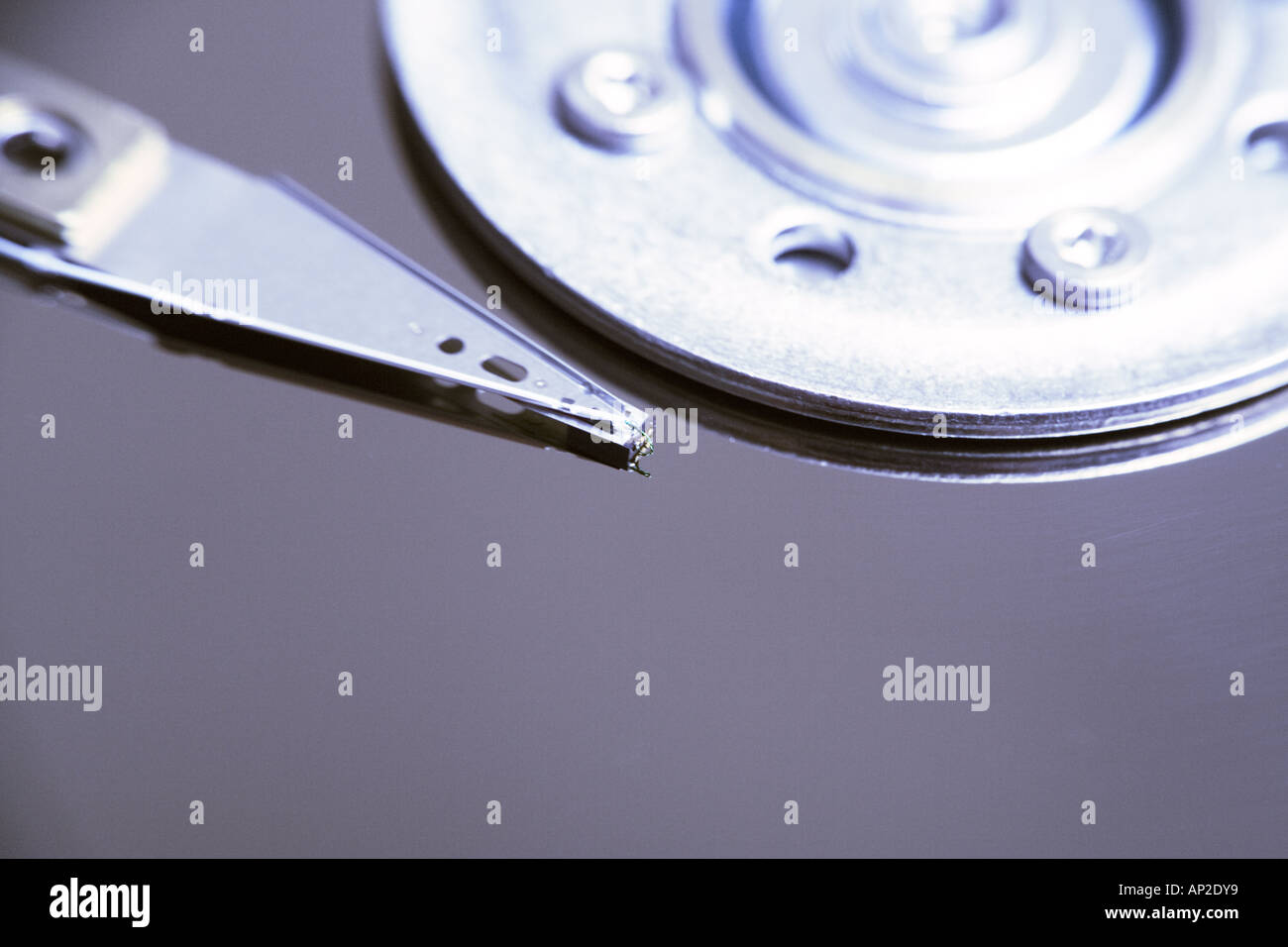 Hard drive surface read write head monochrome Stock Photo - Alamy