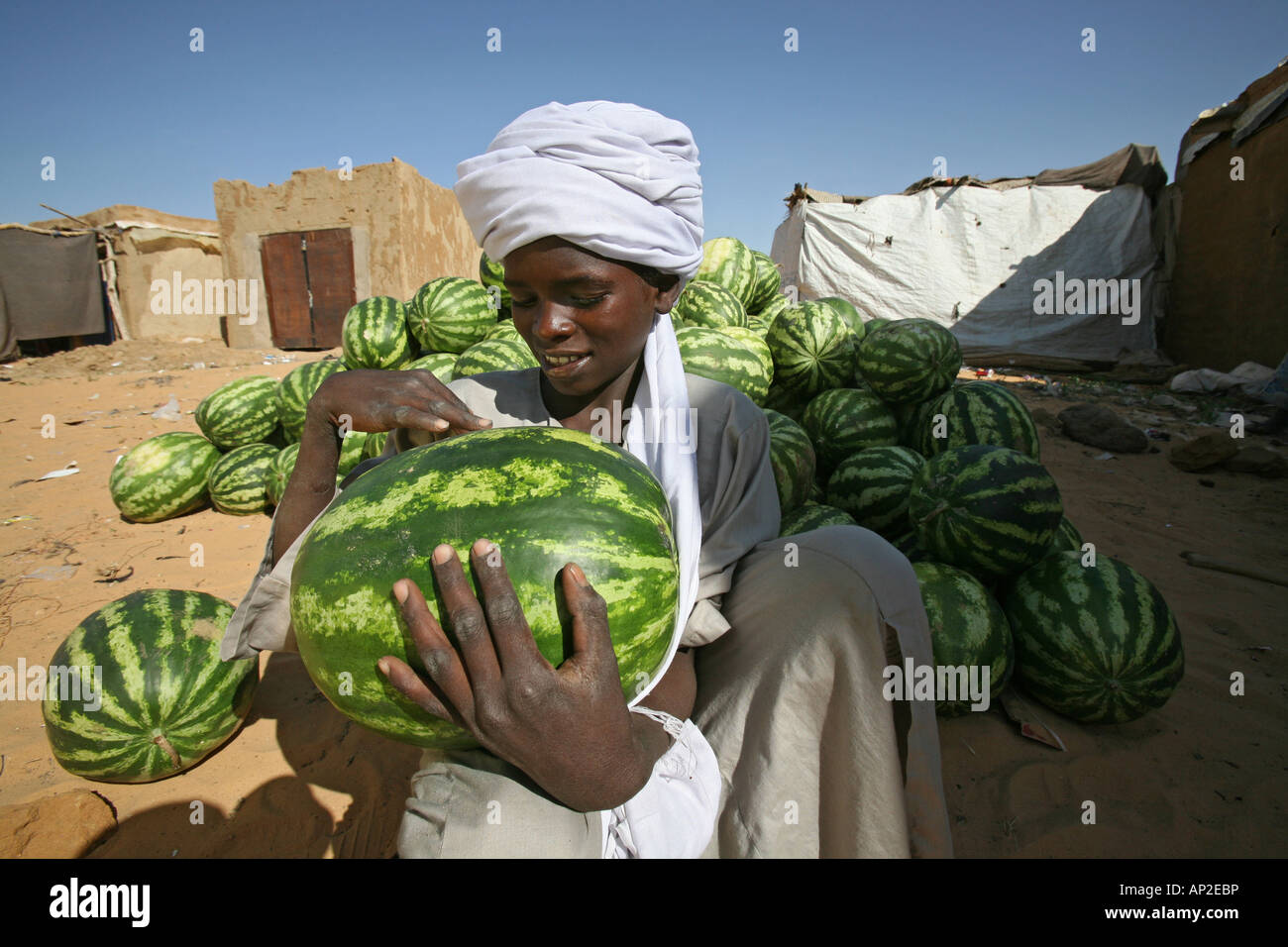 Market inside the refugee camp Stock Photo - Alamy