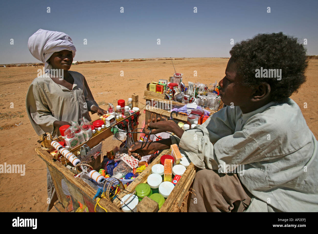 Market inside the refugee camp Stock Photo - Alamy