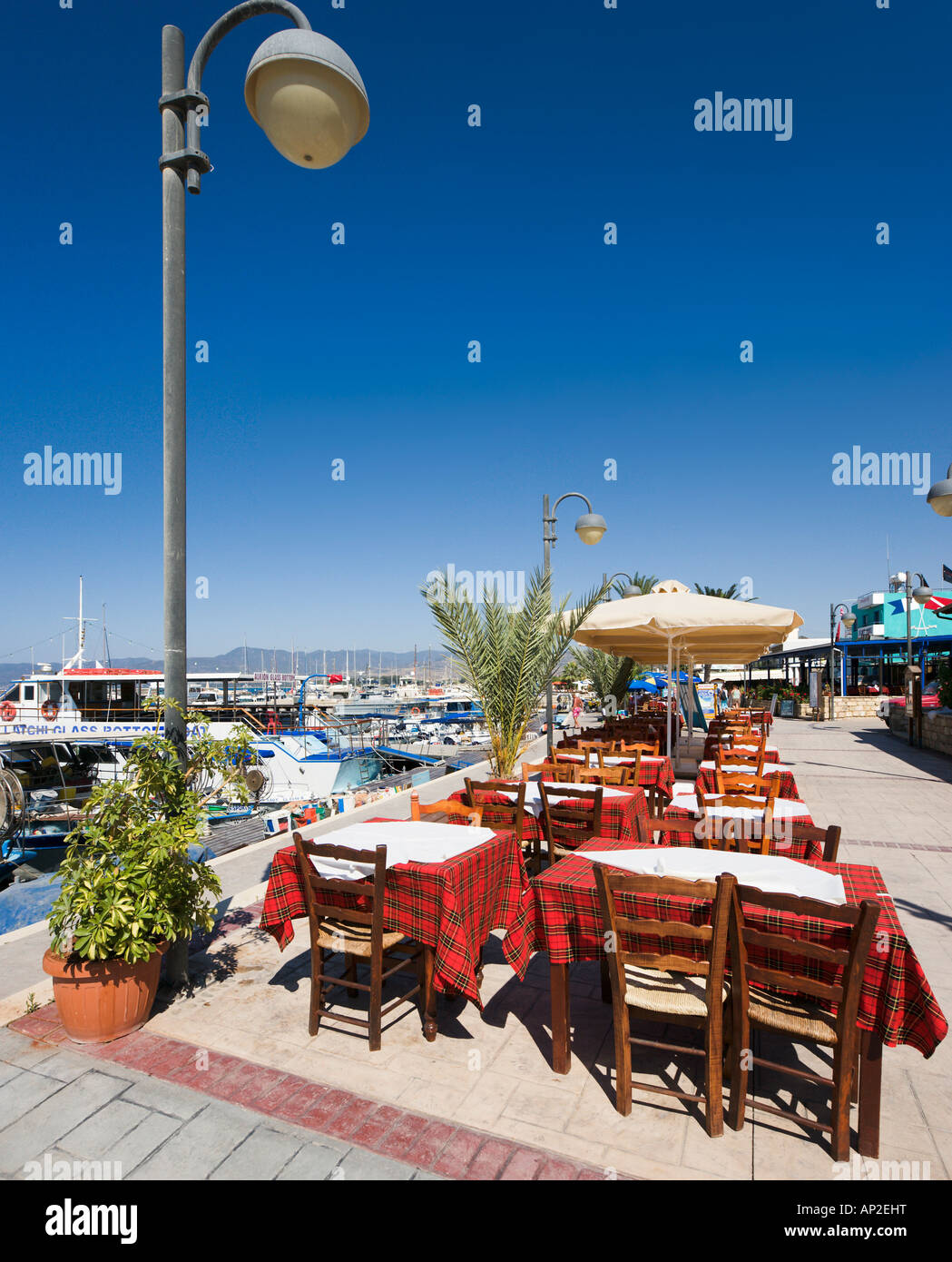 Taverna in Harbour, Latchi, near Polis, North West Coast, Cyprus Stock ...