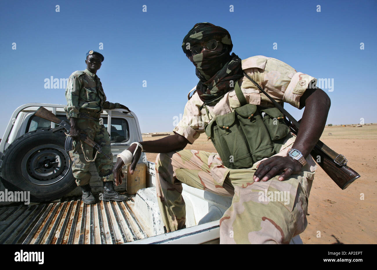 Chadian police provides security in the refugee camps in Chad to ...