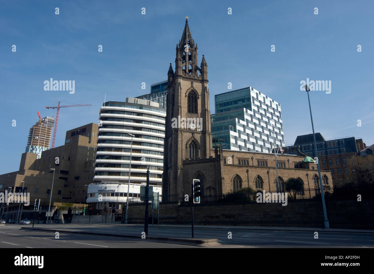 New and old buildings in Liverpool, Merseyside, European Capital of ...