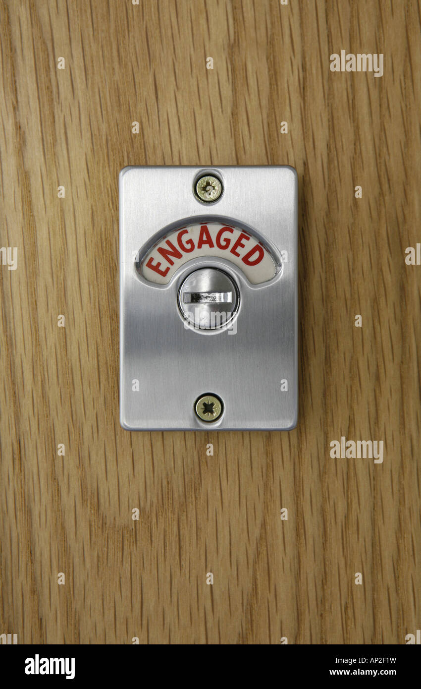 Engaged toilet sign hi-res stock photography and images - Alamy