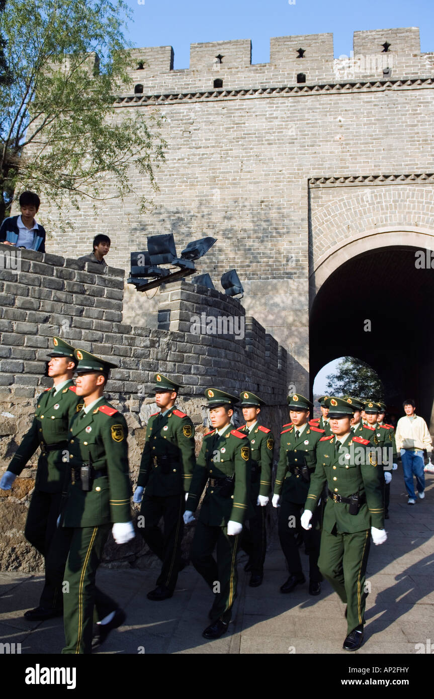 military soldiers at The Great Wall of China at Badaling China Stock ...