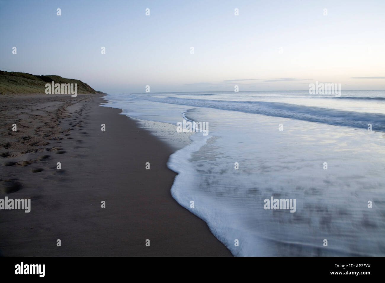 Ballynaclash beach at dawn, Blackwater, County Wexford, Ireland Stock ...