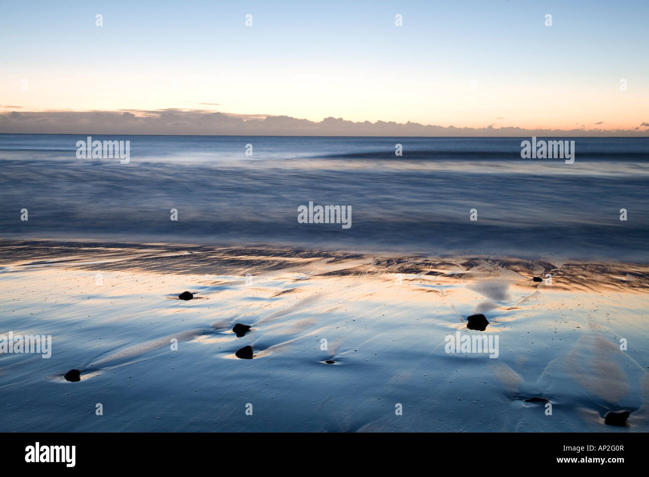 Ballynaclash beach at dawn, Blackwater, County Wexford, Ireland Stock ...