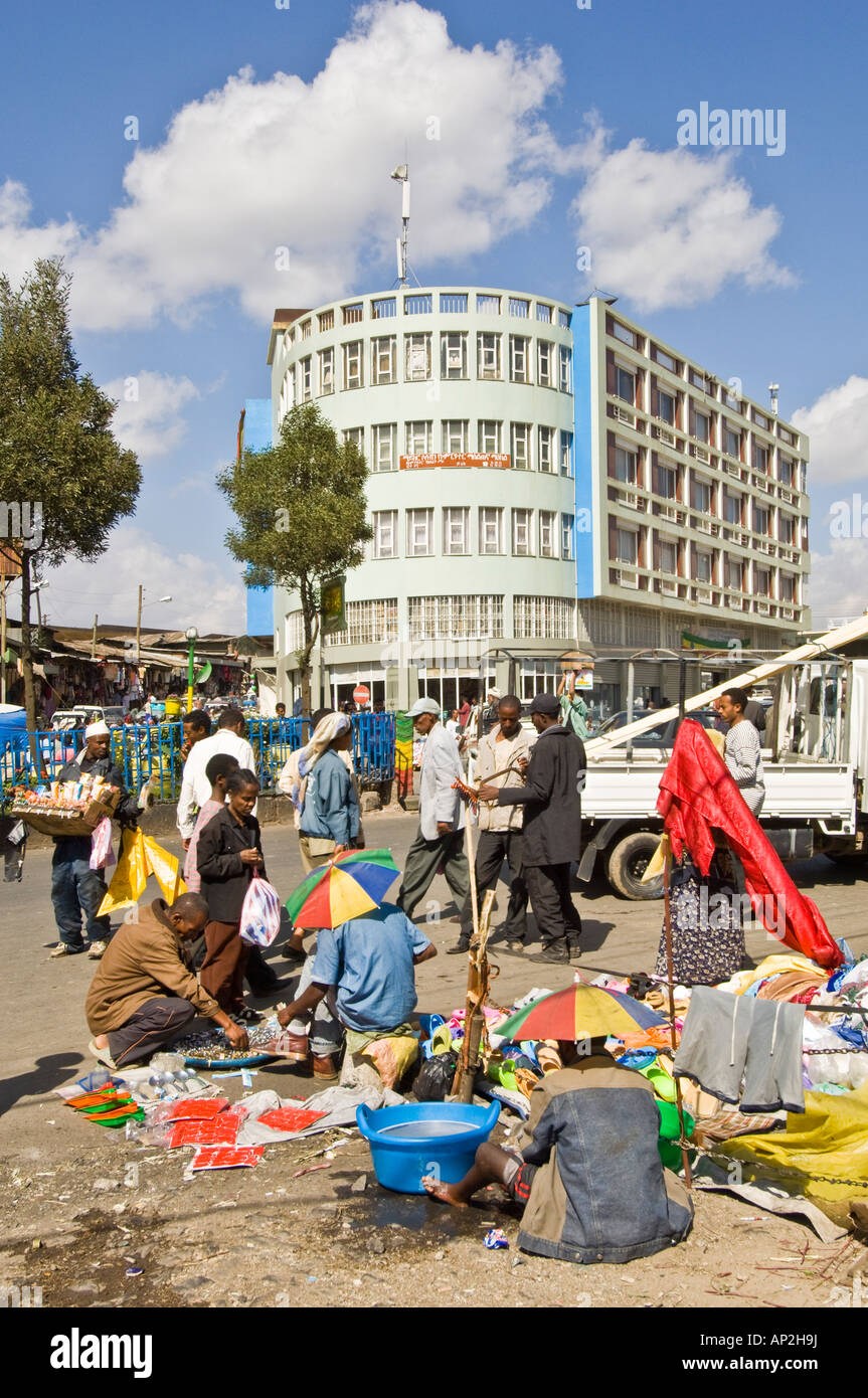 A typical street scene from the Mercato (market) in Addis Ababa Stock ...