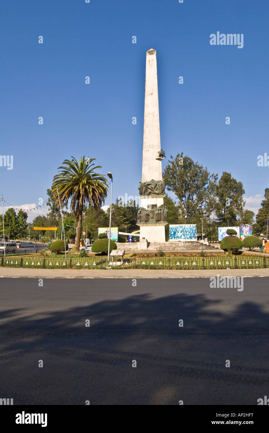 The Yekatit 12 Square (Sidist Kilo) Martyr's monument in Addis Ababa ...