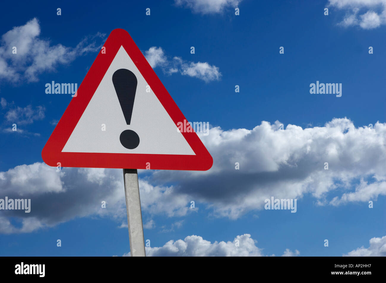 Exclamation mark road sign hi-res stock photography and images - Alamy