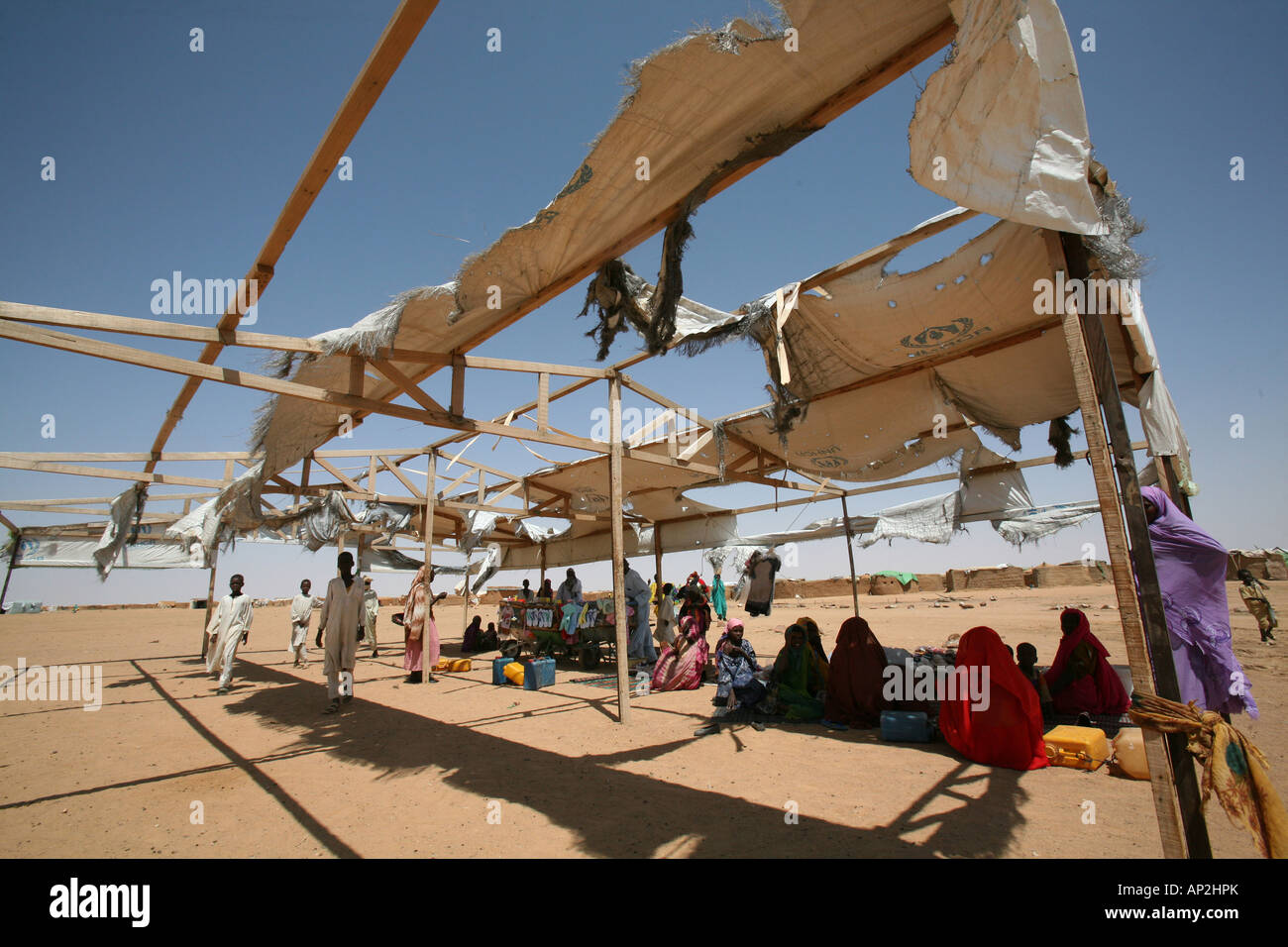 Market inside the refugee camp Stock Photo - Alamy