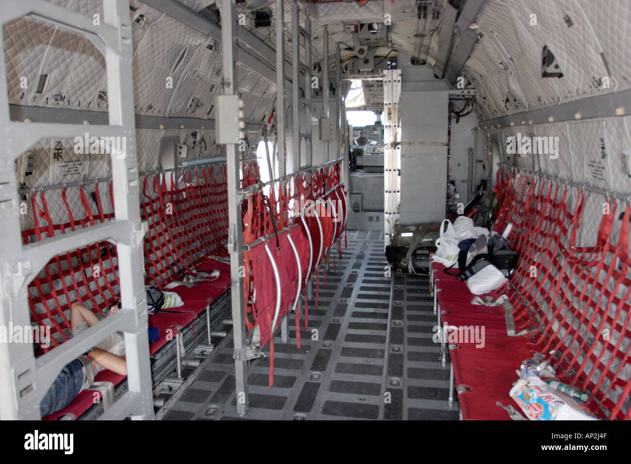 Cargo bay of G222 aircraft Stock Photo - Alamy